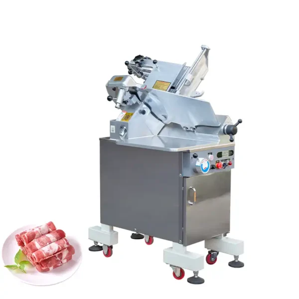 Kitchen Vertical Electric Frozen Beef Meat Slicer Commercial Automatic ...